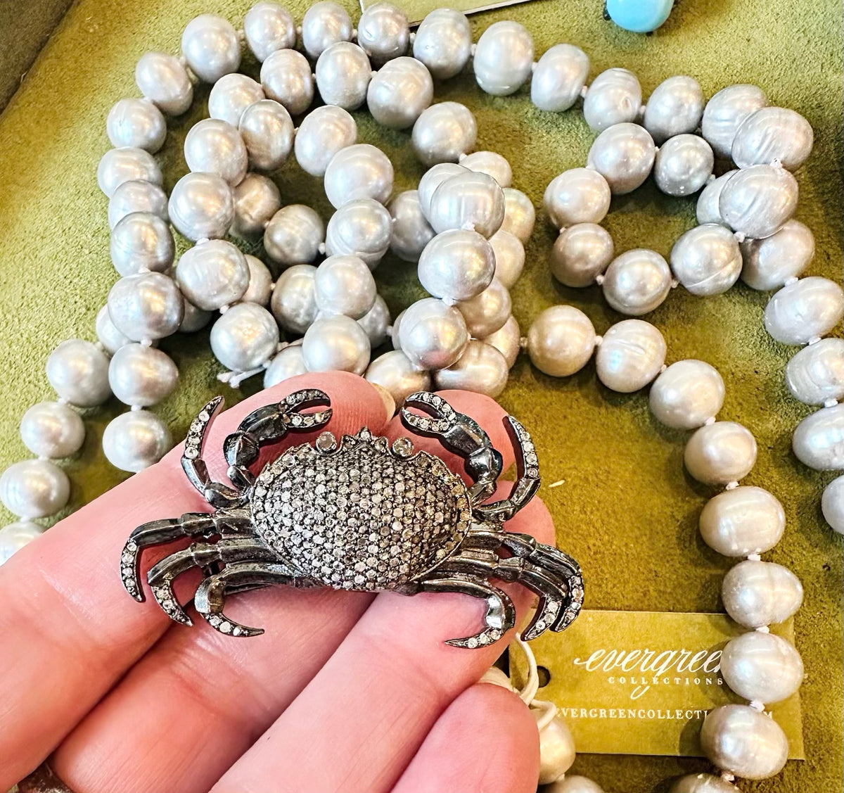 Pave Diamond Crab Pin & Pendant – Evergreen Collections